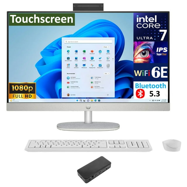 HP All-in-One 27 AI Powered All-in-One 27in Touchscreen IPS FHD Display ...