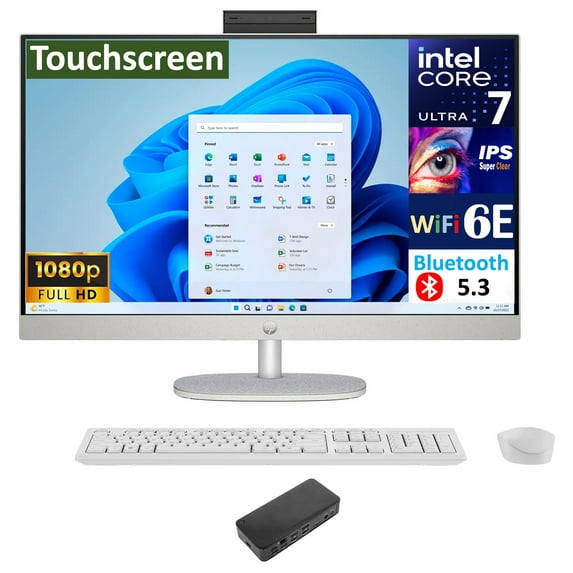 HP All-in-One 27 AI Powered All-in-One 27in Touchscreen IPS FHD Display ...