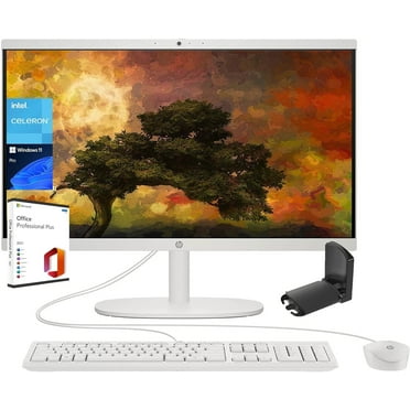 "HP PC Computer Bundle with 23.8"" Monitor, AMD Ryzen 3 2200G, Vega 8 ...