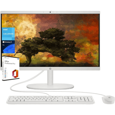 "HP All-in-One Computer, 21.5"" FHD Display, Intel Celeron G4900T, 1TB ...