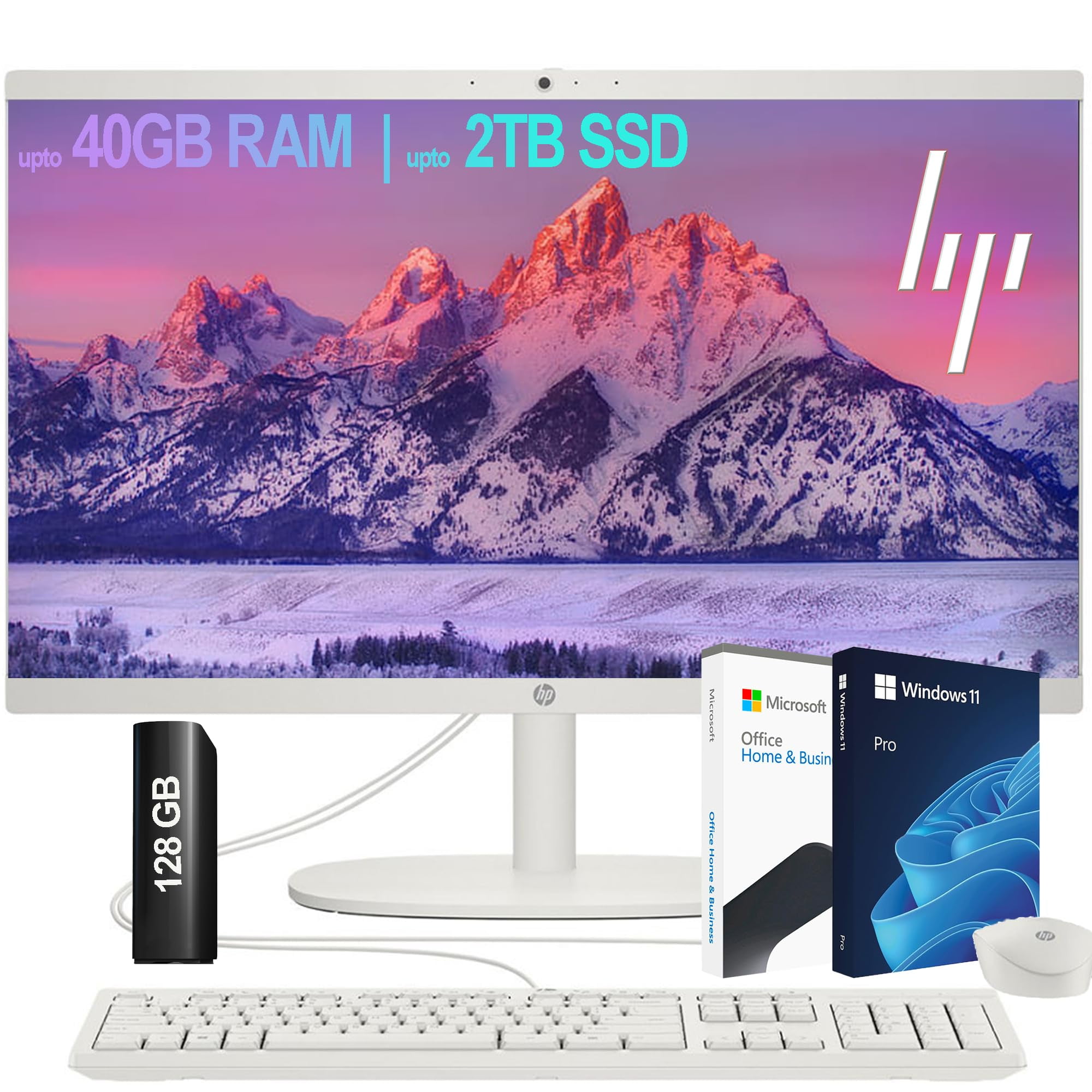 HP All-in-One Desktop| 22" Full HD Display| Intel Dual-core Processor ...