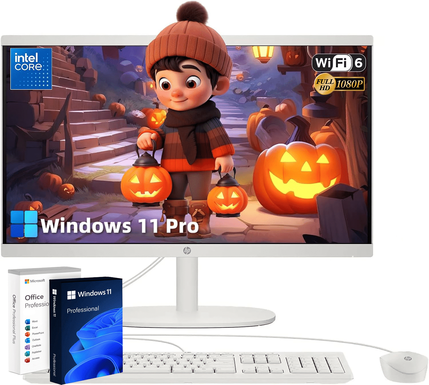 HP All-in-One Desktop Computer, 21.5" FHD Display, 16 GB RAM, 1 TB SSD, Intel Celeron J4025 ...