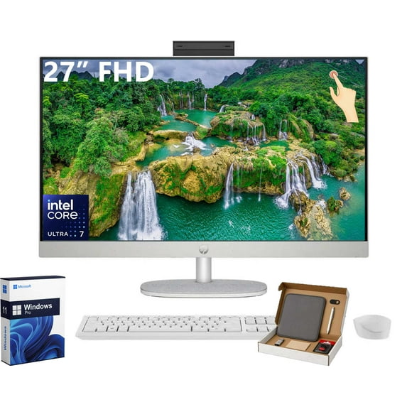 HP All in One Desktop Computer 27" FHD Touchscreen, Intel Core Ultra 7 ...