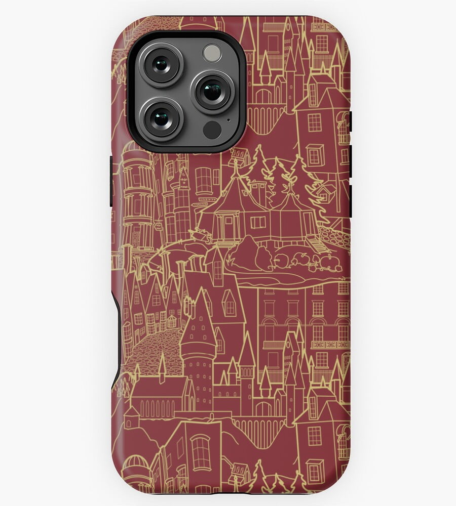 HP Architecture Collage Maroon Gold GA5732 Phone Case for iPhone 11 to ...