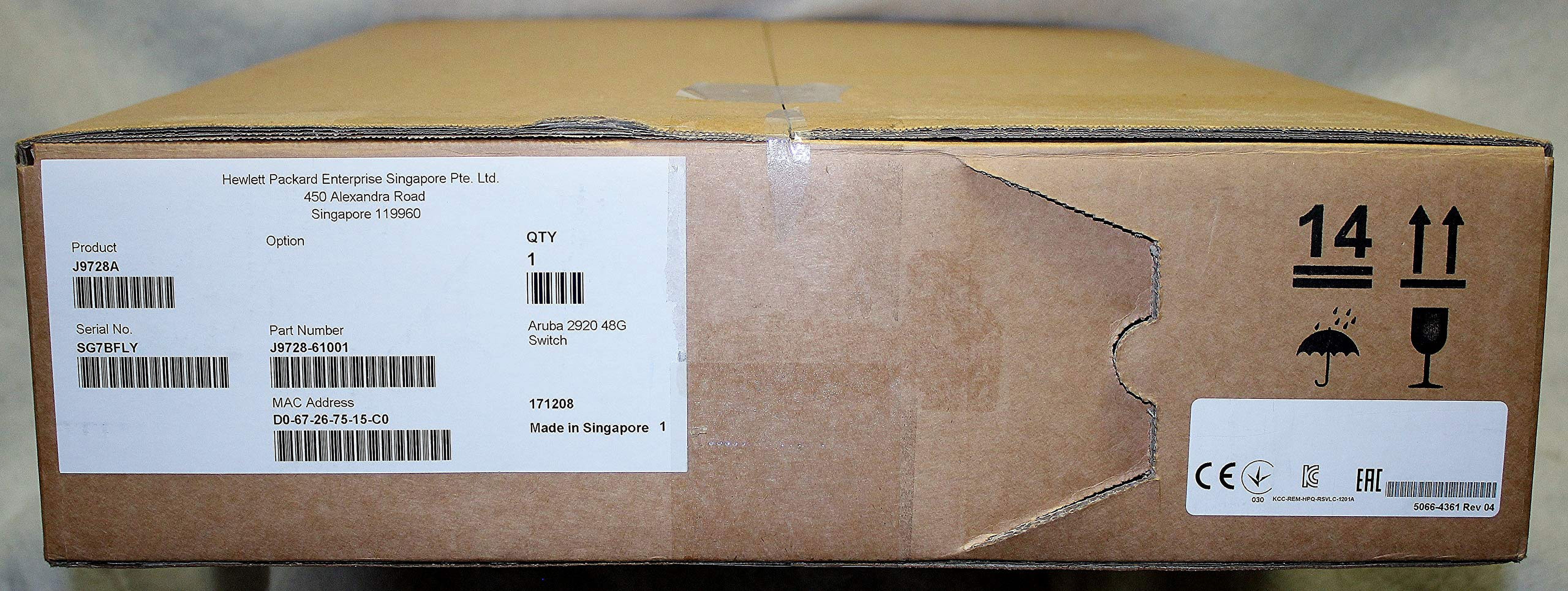 HP Aruba J9728A 2920-48G 48-Port Gigabit Switch - Walmart.com