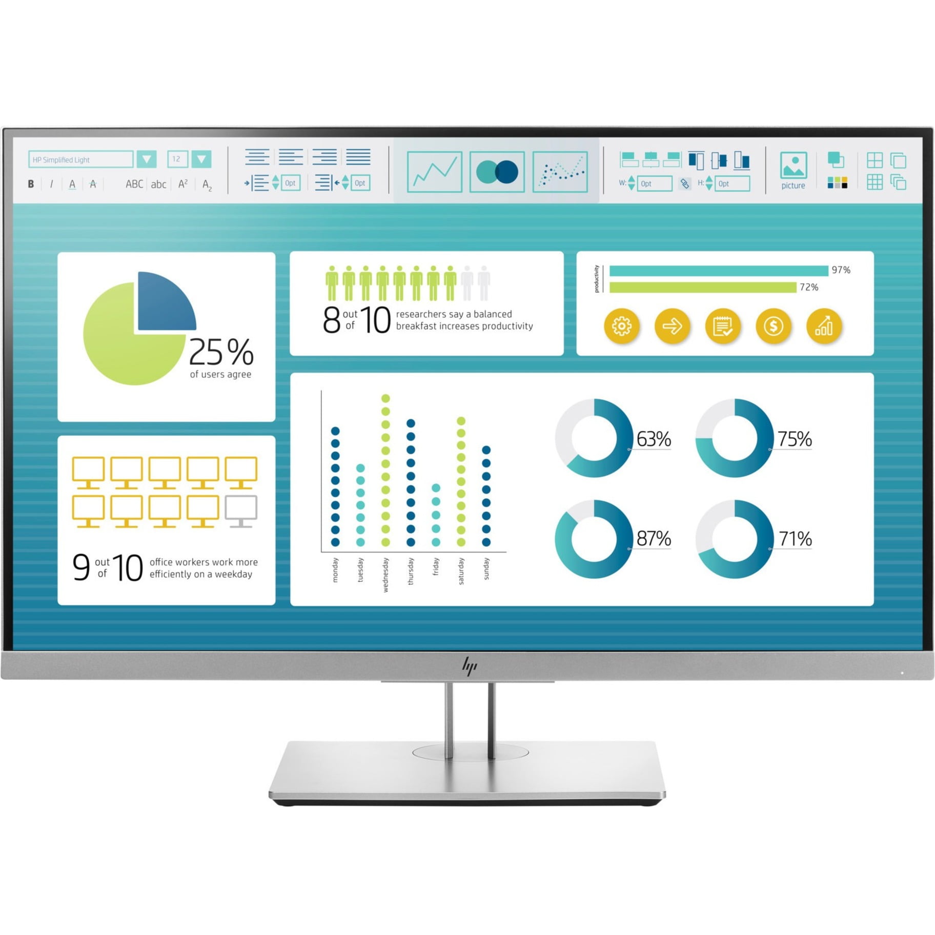 HP Business E273 27" Full HD LED LCD Monitor, 16:9 - Walmart.com