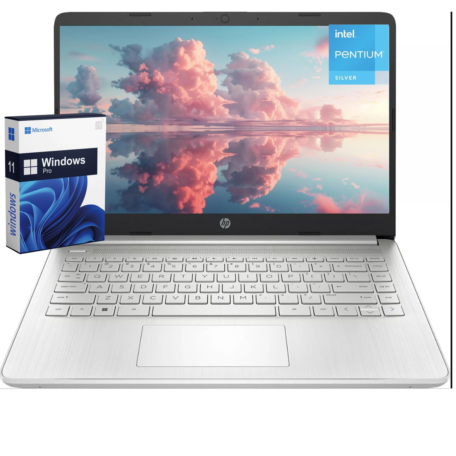 HP Business & Student Laptop, 14" FHD Display, Intel Pentium Quad-Core ...