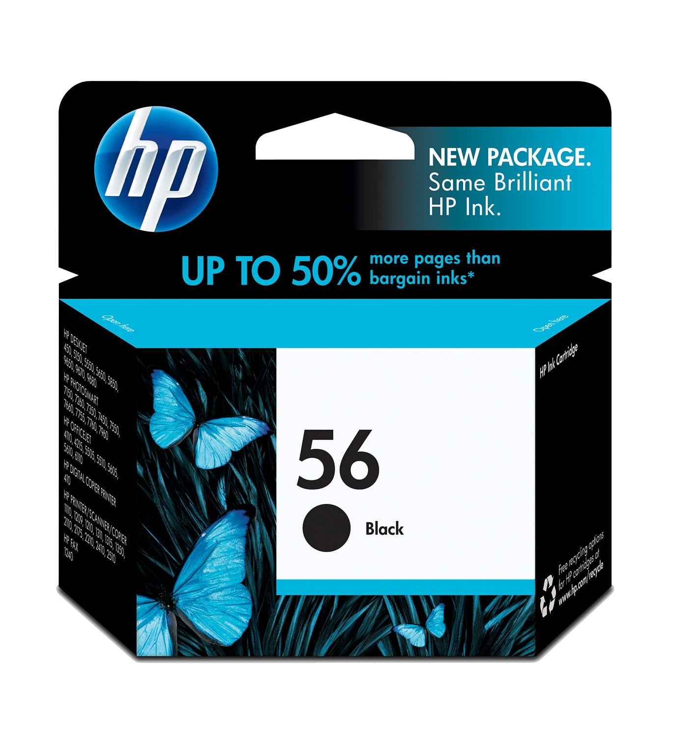 HP Original Black Ink Cartridge, 520 Pages, for Printers, C6656AN#140 ...