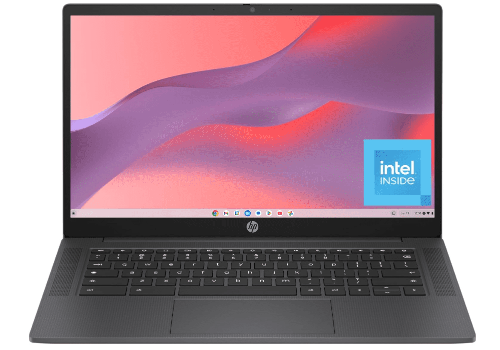 HP Chromebook 14 inch Laptop, HD Display, Intel Processor N100, 8 GB ...