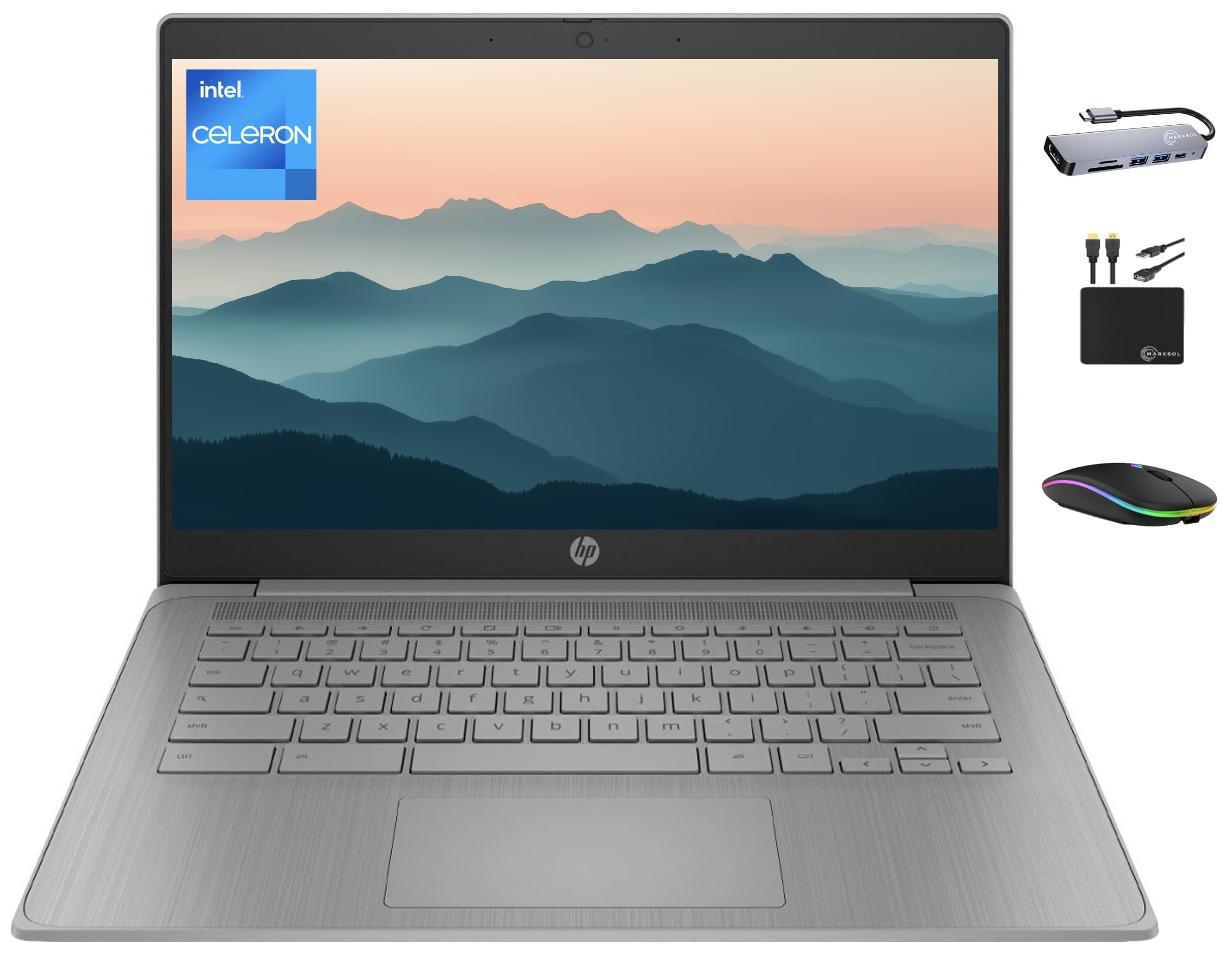 HP Chromebook 2025 Premium 14" HD Laptop Computer Light Slim Business ...
