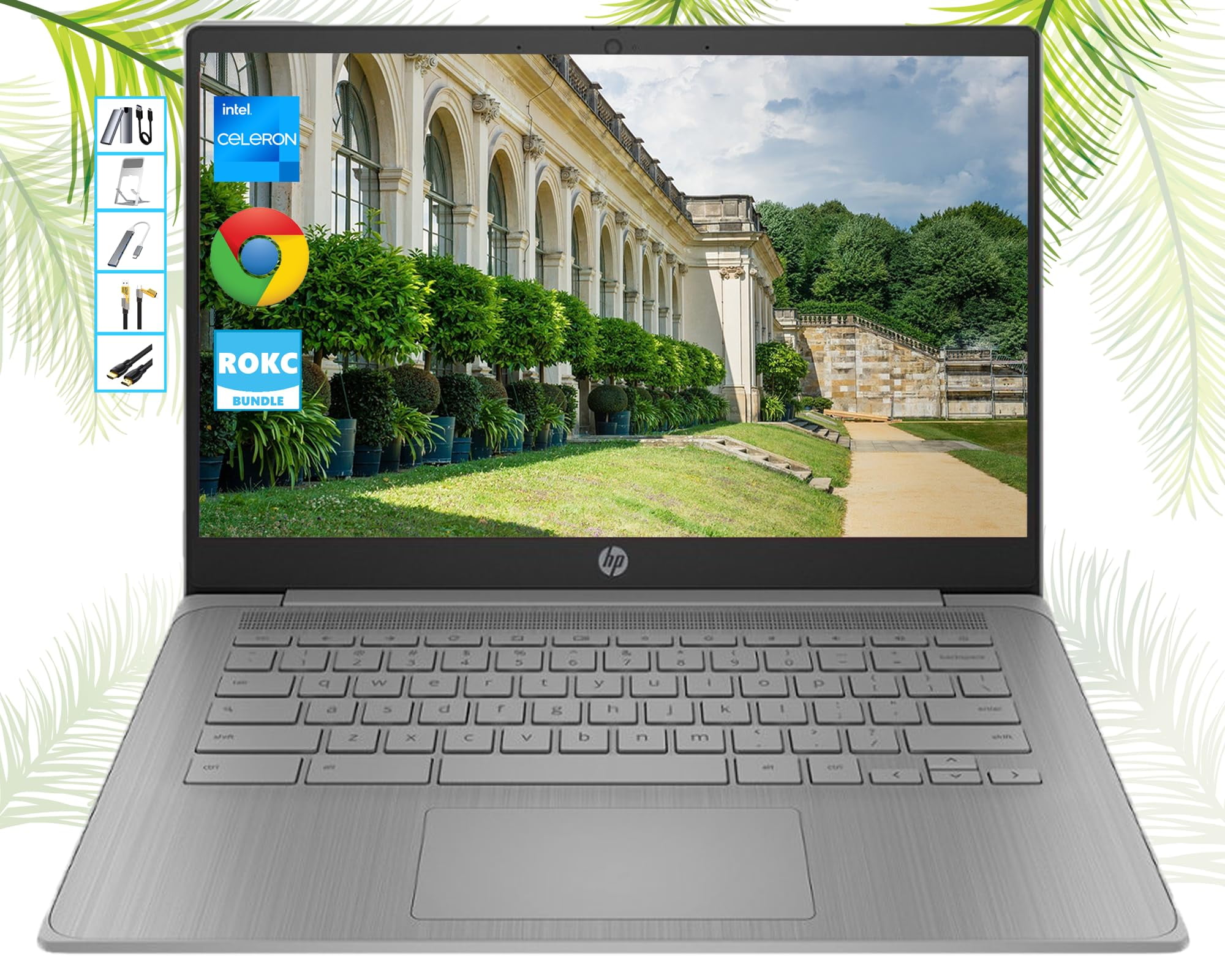 HP Chromebook with Gemini-AI Chrome OS | 14" HD Display Computer | 4GB ...
