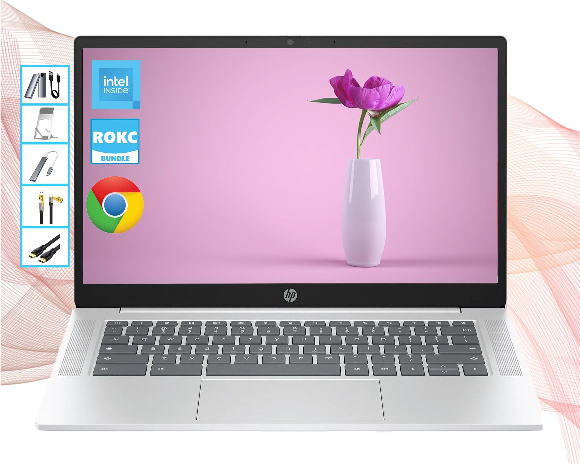 HP Chromebook with Gemini-AI Chrome OS | 14" HD Screen | 4GB LPDDR RAM ...