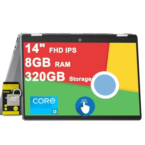 HP Chromebook Plus x360 Business Laptop 14" FHD IPS Touch Intel 8-core ...