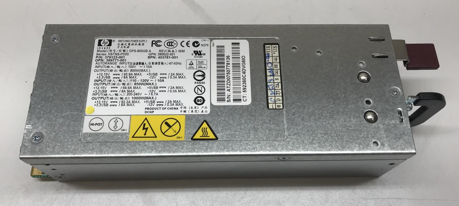 HP DL380 ML370 G5 1000W Power Supply 379123-001 403781-001 399771-001 ...