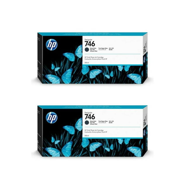 HP DesignJet Ink Printer Cartridge, Black, 746, 2 Pack - Walmart ...