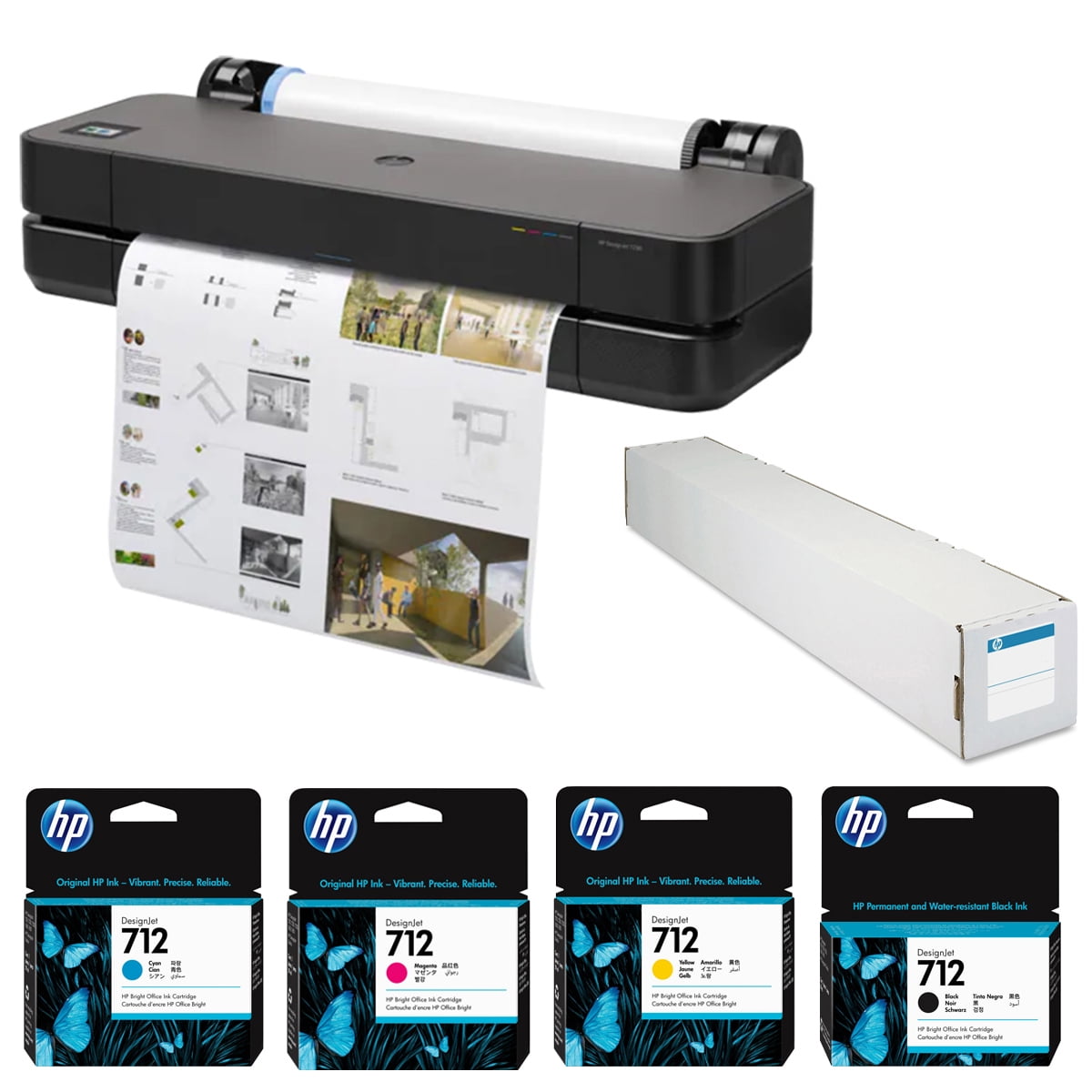 HP DesignJet T230 24" Wireless Large Format Color Thermal Inkjet ...