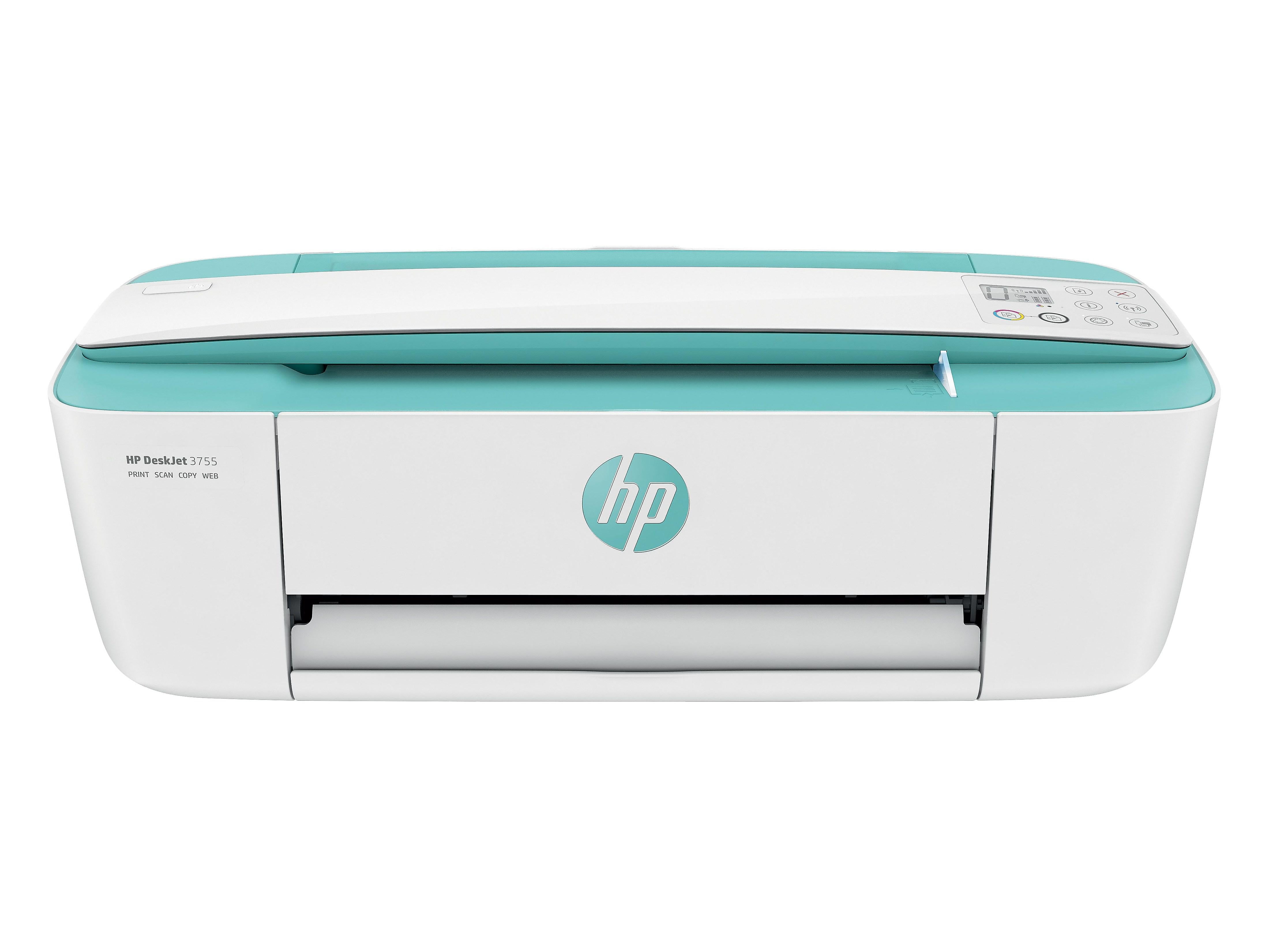 HP DeskJet 3755 Wireless All-in-One Color Inkjet Printer, Teal (J9V92A ...