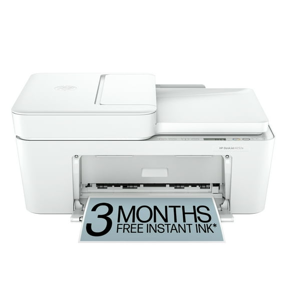 HP DeskJet 4252e Wireless All-in-One Color Inkjet Printer (White ...