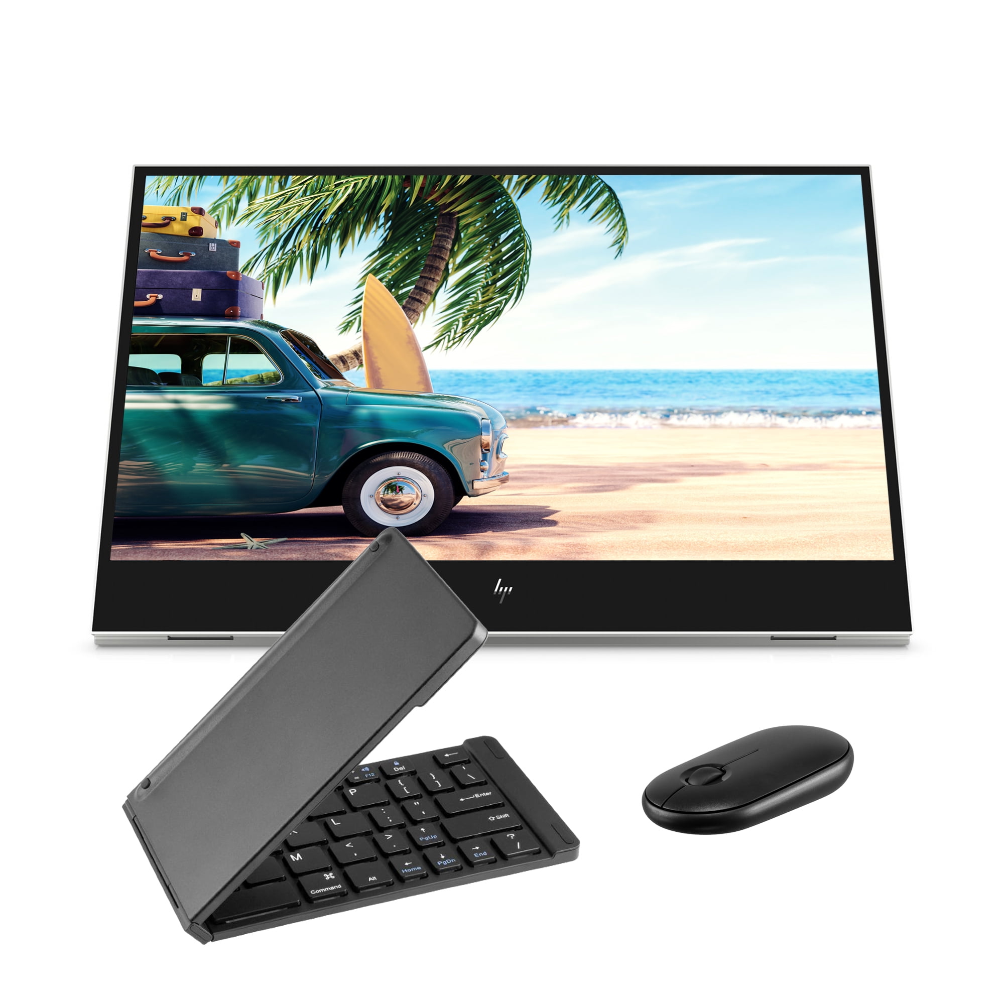 HP E14 G4 FHD (1920 x 1080) Portable Travel Monitor Bundle with 2 USB ...