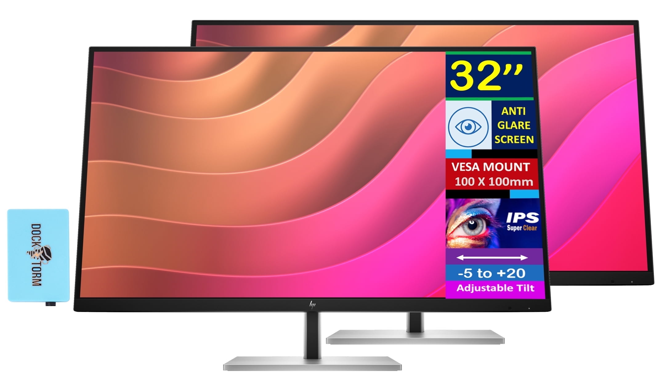 HP E32k G5 4K USB-C Monitor with 5ms Response Time, Anti Glare, Flicker ...