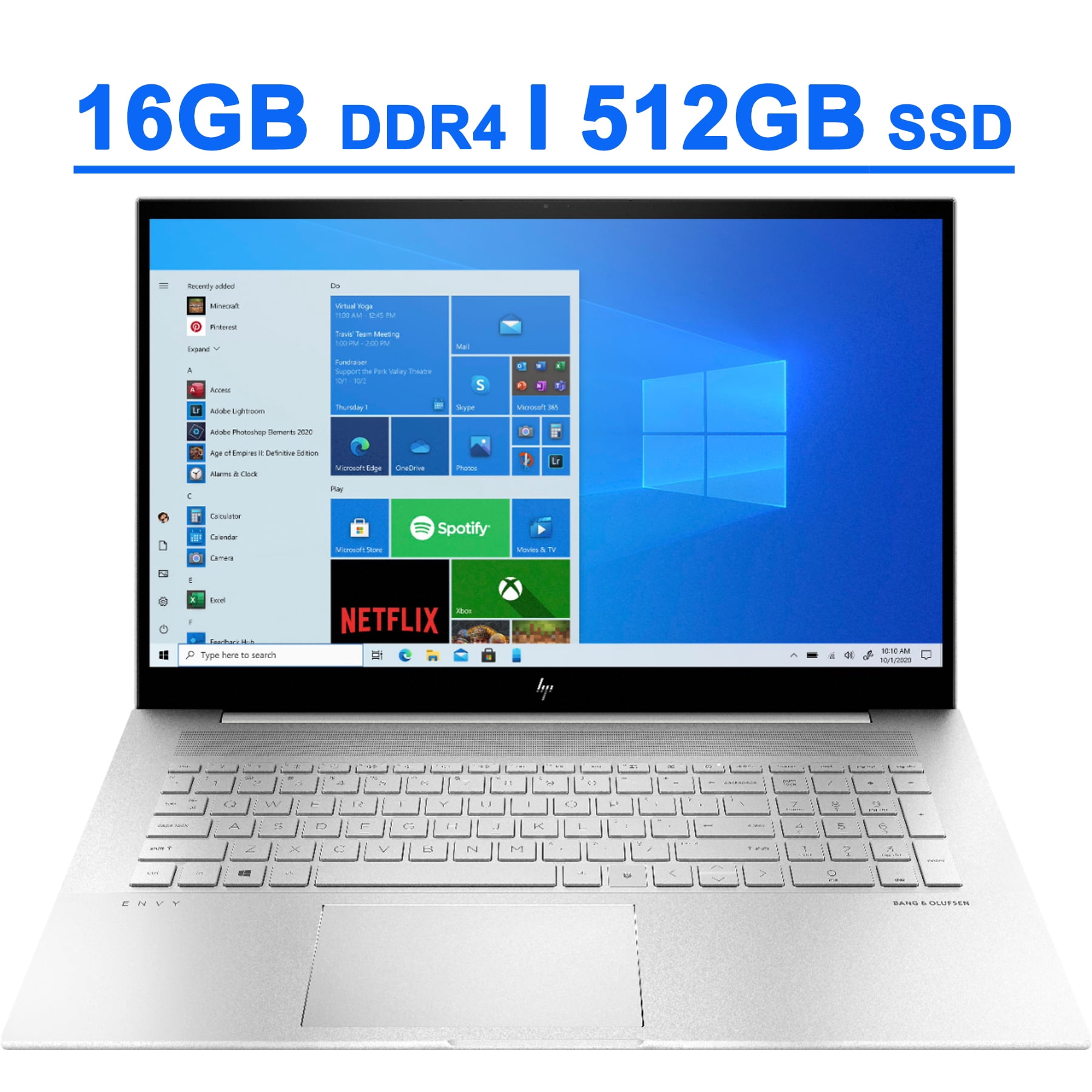 HP ENVY 17 Premium Laptop 17.3" FHD Touchscreen (100% sRGB) 11th Gen ...