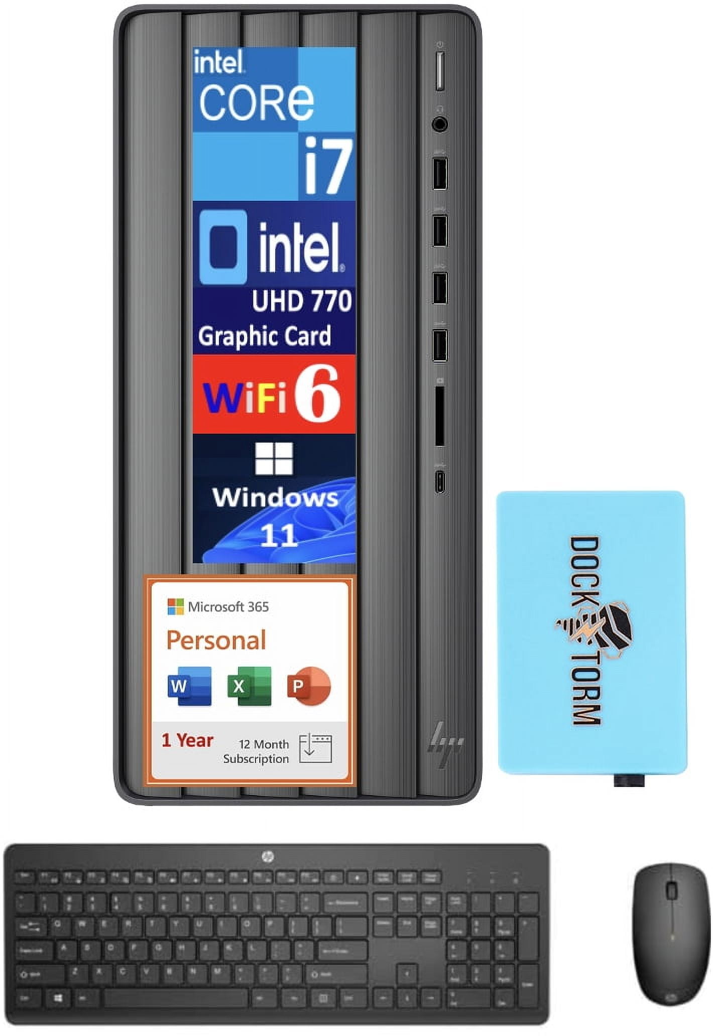 HP ENVY TE01-5000t High Performance Business Desktop (Intel i7-14700 ...