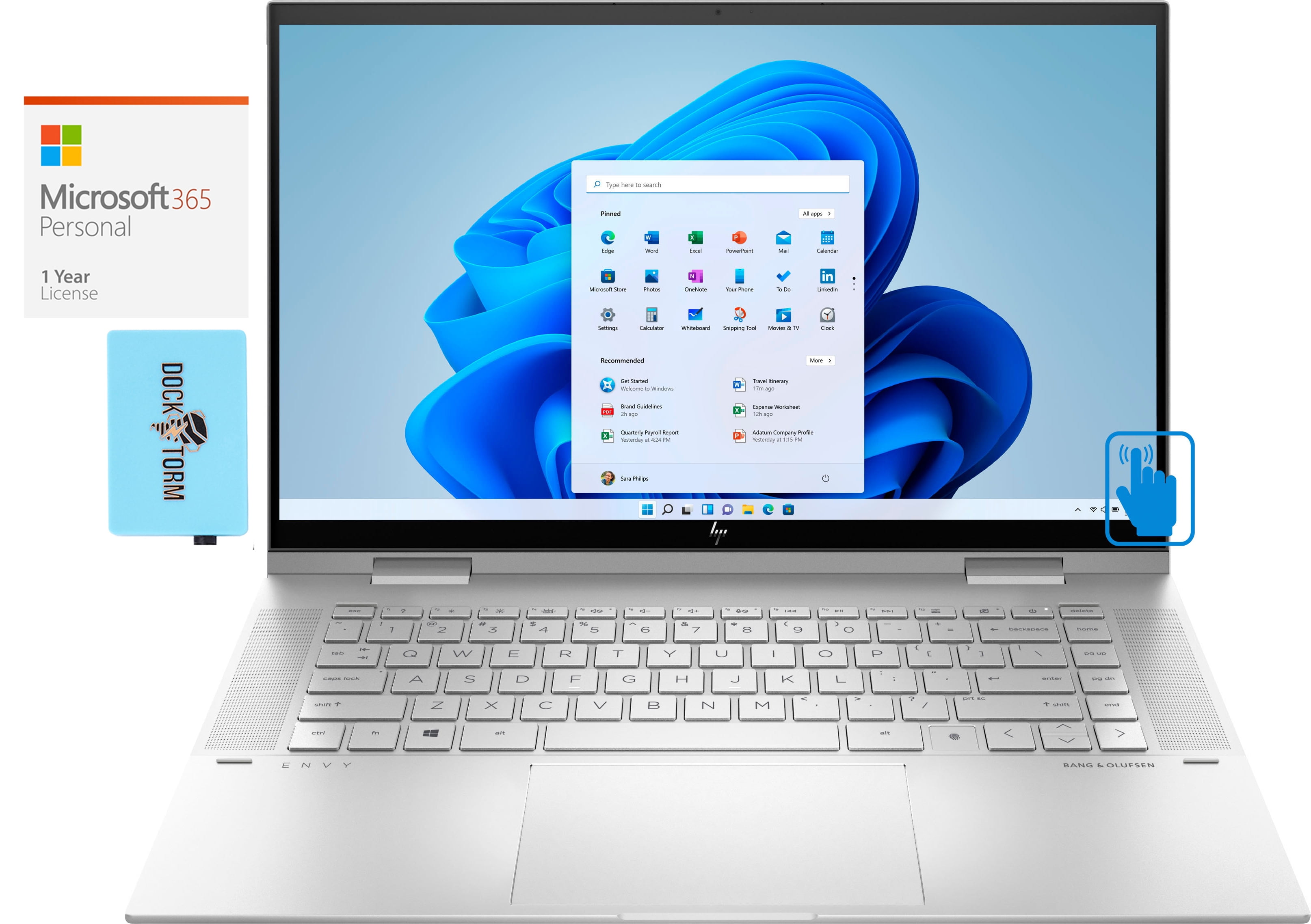 HP ENVY x360 15t-es100 Home/Business 2-in-1 Laptop (Intel i7-1195G7 4 ...