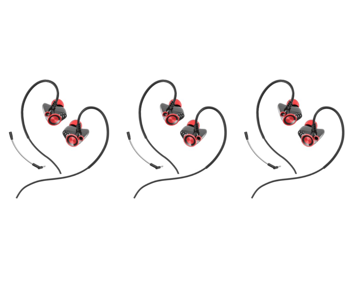 (3 pack) HP Earhook Gaming Earbuds Headphone W Detachable Mic, Volume ...
