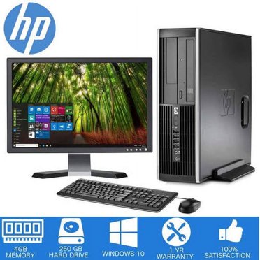Restored HP Elite Desktop PC Computer Intel Quad-Core i5 8GB Ram 1TB ...