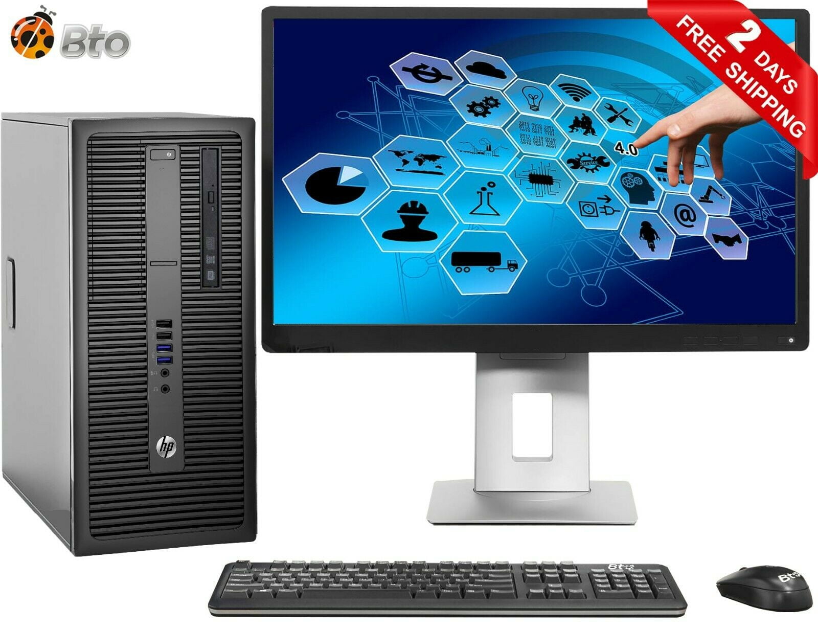 HP Elite/Pro G2 Desktop Tower Computer, Intel Core i5 6th Gen ...