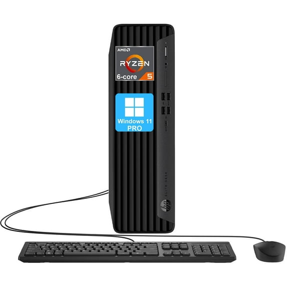 HP Elite SFF 805 G9 Desktop Computer, 6-core AMD Ryzen 5 8500G ...