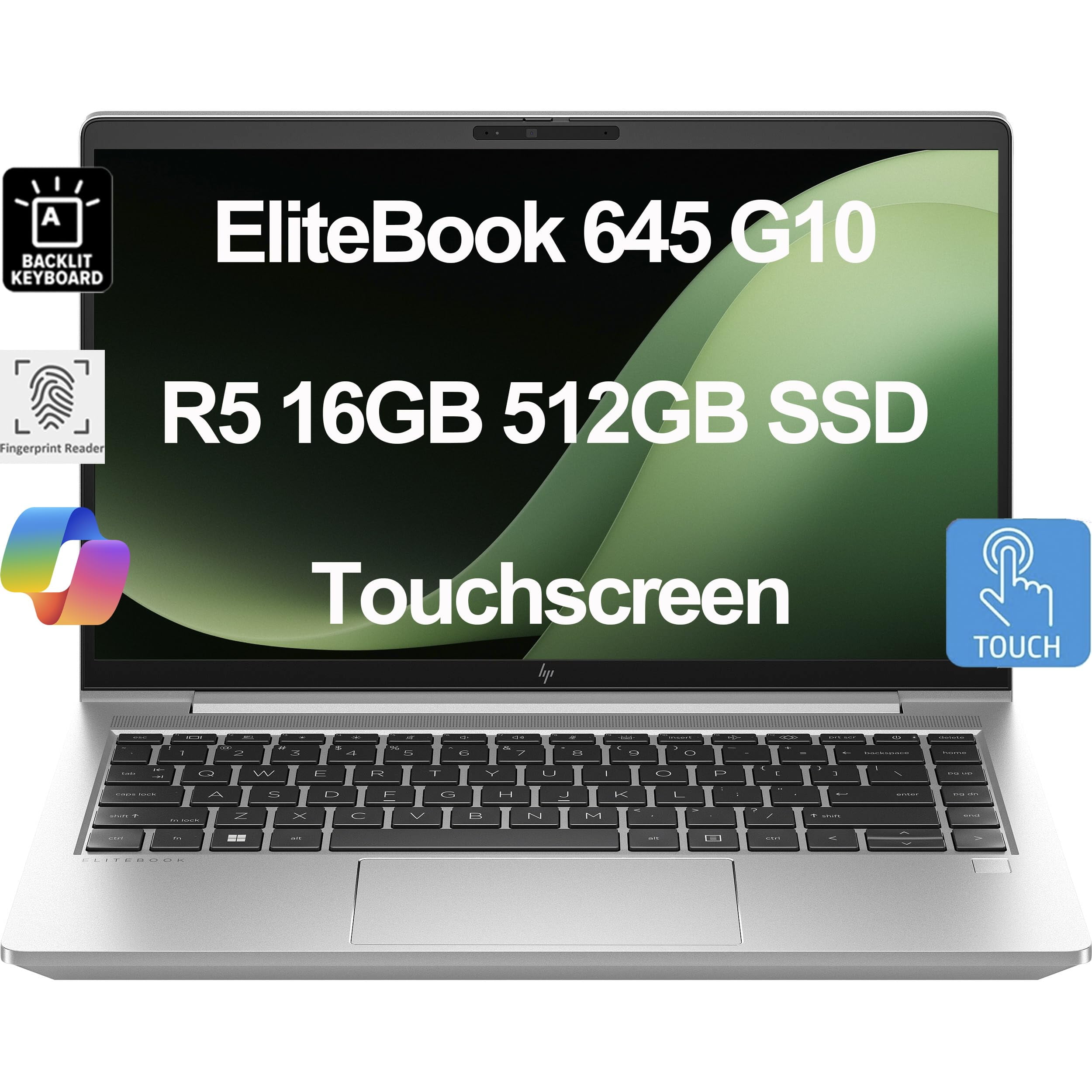 HP EliteBook 645 G10 Business Laptop (14" FHD Touchscreen, AMD Ryzen 5 ...