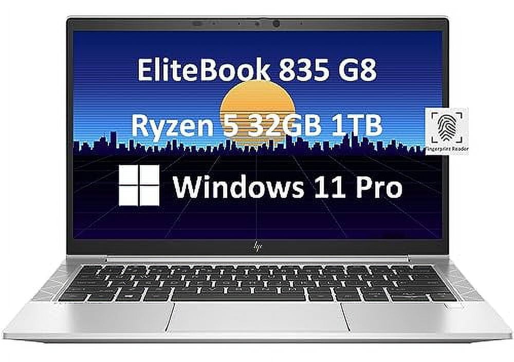 HP EliteBook 835 G8 Business Laptop (13.3" FHD, AMD Ryzen 5 PRO 5650U, 32GB RAM, 1TB SSD, 6-Core ...