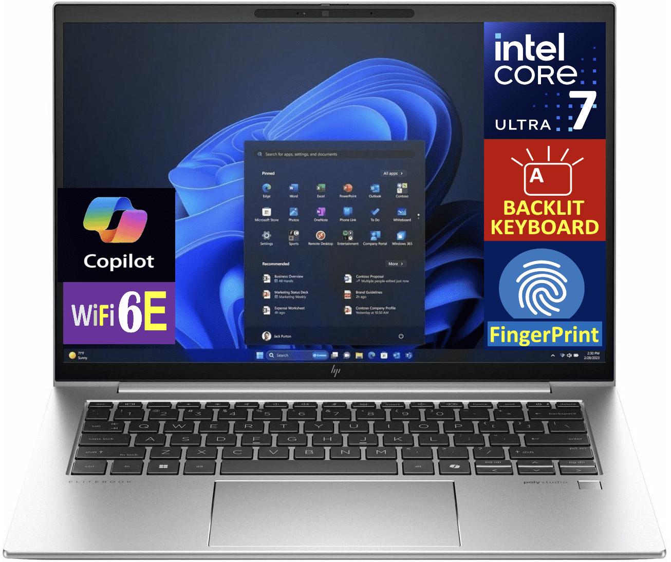 HP EliteBook 840 G11 Laptop 14.0in WUXGA Display (Intel Ultra 7 165U , 32GB DDR5, 256GB PCIe SSD ...