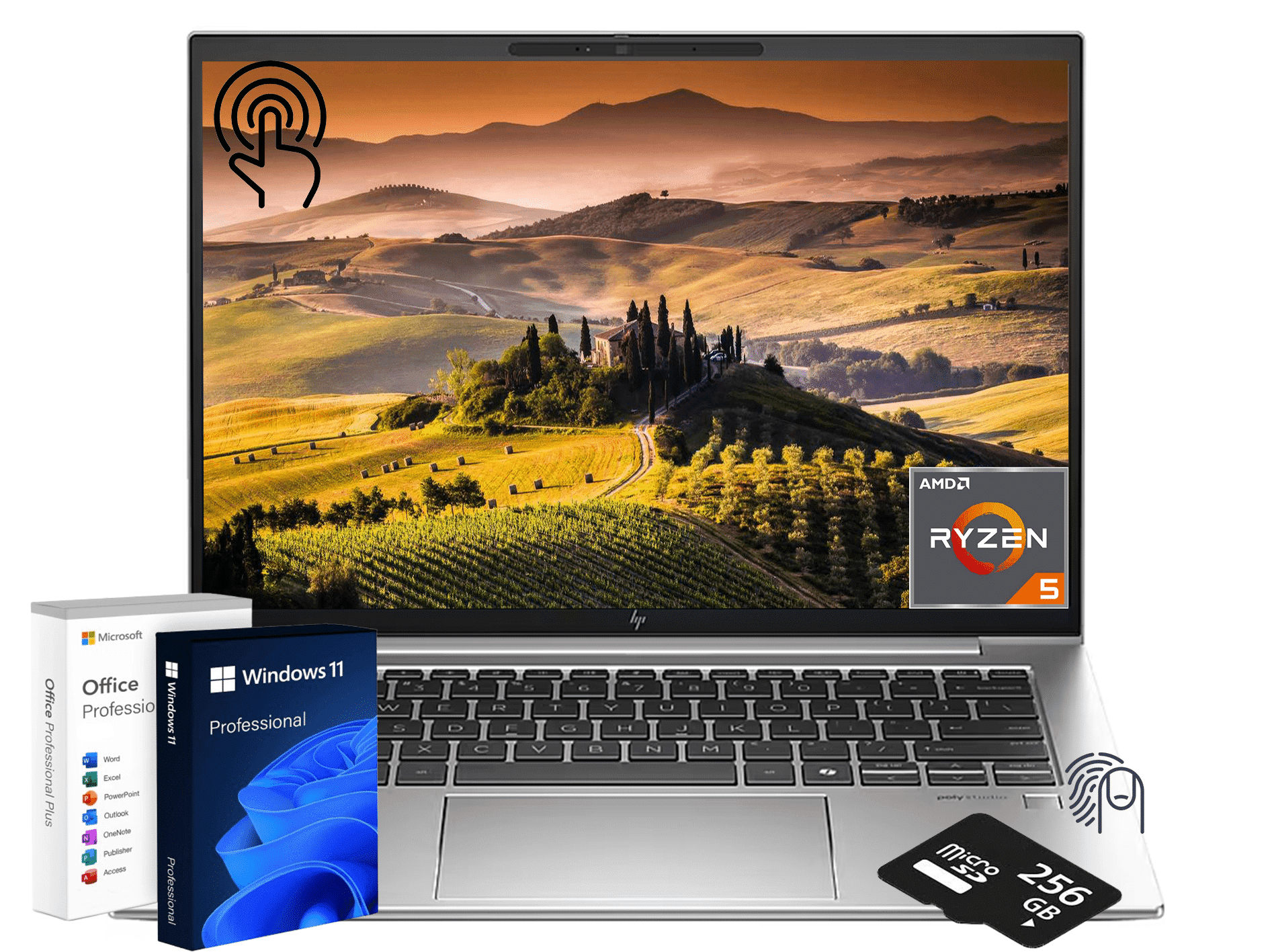 HP EliteBook 845 G11 14" Touch Business Laptop, AMD Ryzen 5 PRO 8640HS ...