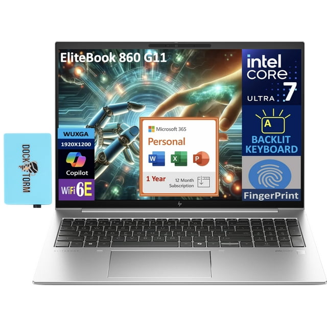 HP EliteBook 860 G11 Laptop 16.0in WUXGA Display (Intel Ultra 7 165U ...