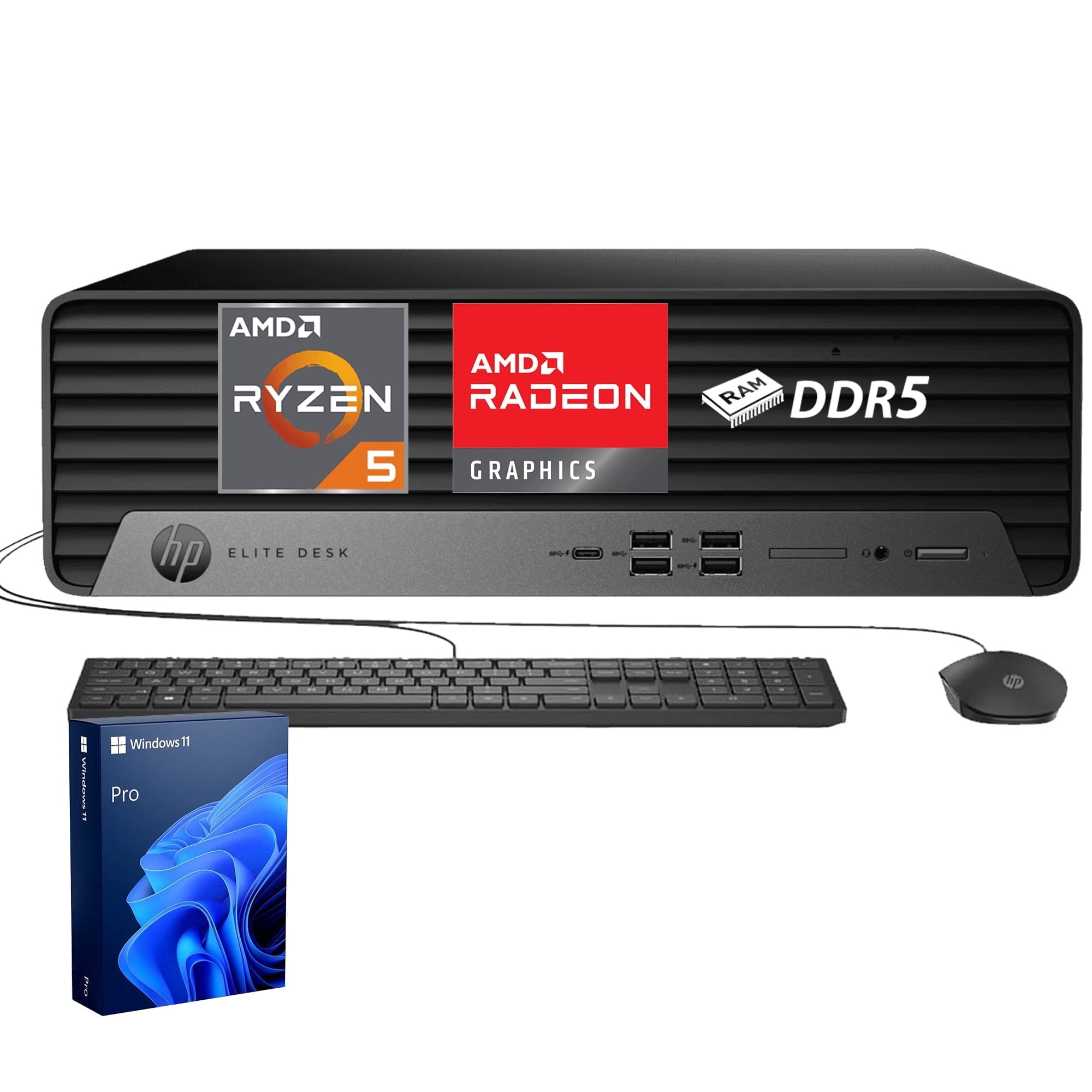 HP EliteDesk 805 Desktop, AMD Ryzen 5 8500G, 32GB DDR5 RAM, 1TB SSD ...