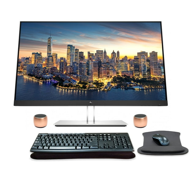 HP EliteDisplay E27q G4 27 Inch QHD IPS Office Monitor Bundle with HDMI ...