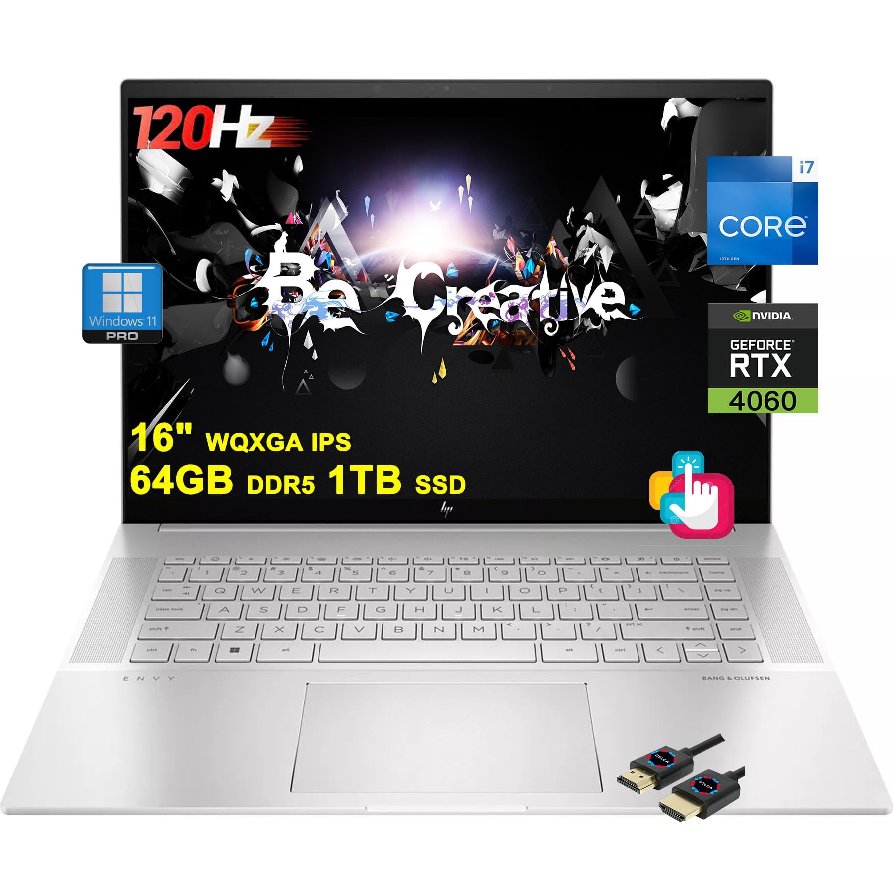 HP Envy 16 Creator Laptop | 16" WQXGA 120Hz Touch (400nits 100% sRGB ...