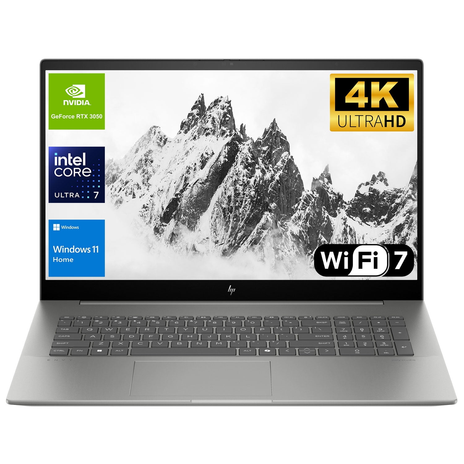 HP Envy 17.3" 4K UHD Laptop, Intel Core Ultra 7 155H, NVIDIA GeForce ...