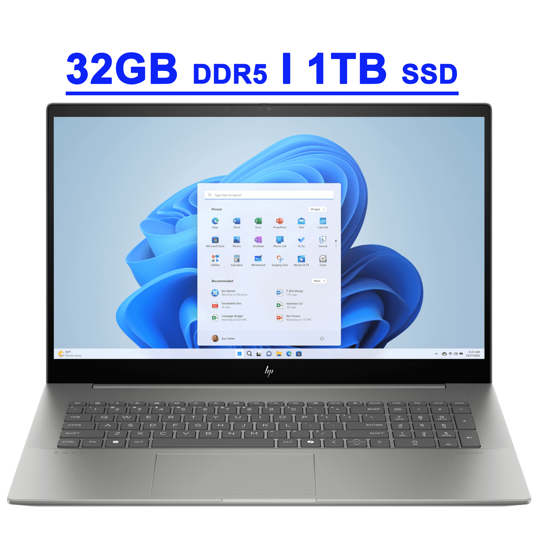 HP Envy 17 Premium Creator AI PC Laptop 17.3" FHD Touch (100% sRGB ...