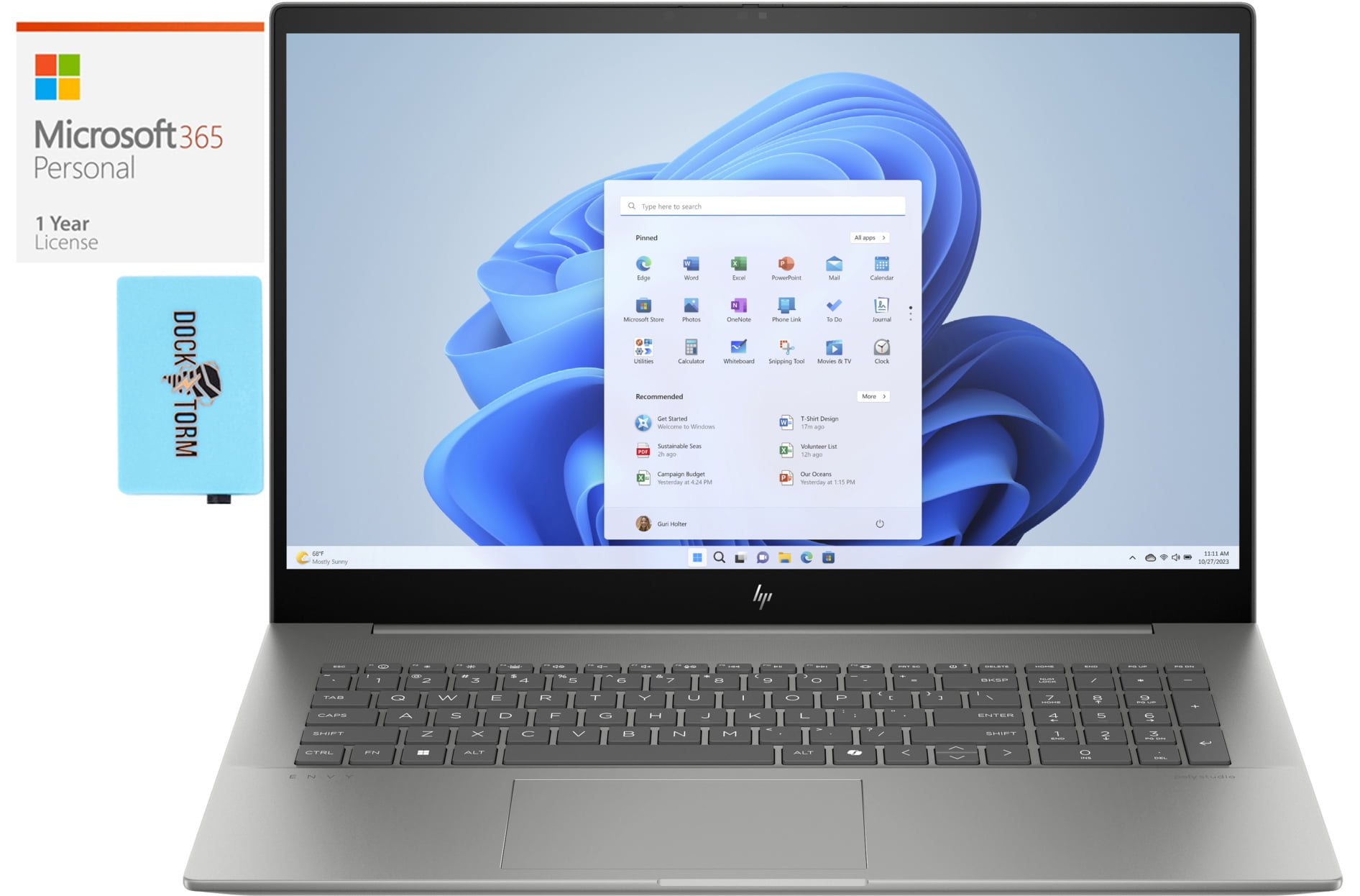 HP Envy 17t-cw100 Home/Business Laptop (Intel Ultra 7-155H 16-Core, 17 ...