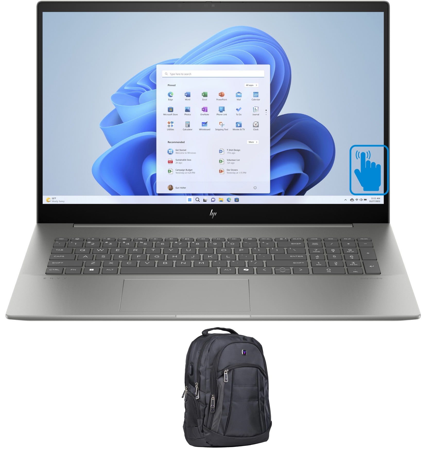 HP Envy 17t-cw100 Home/Business Laptop (Intel Ultra 7-155H 16-Core, 17 ...