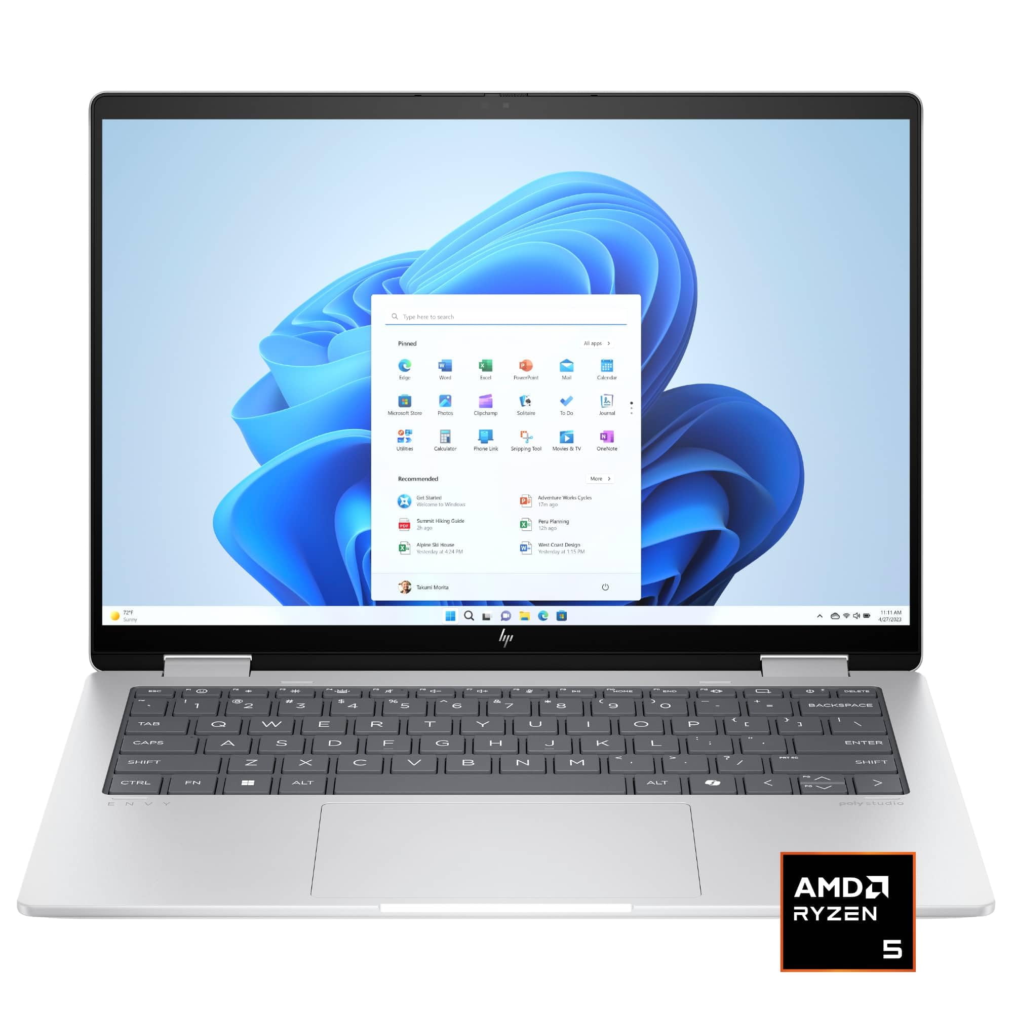 HP - Envy 2-in-1 14" Wide Ultra XGA Touch-Screen Laptop - AMD Ryzen 5 ...