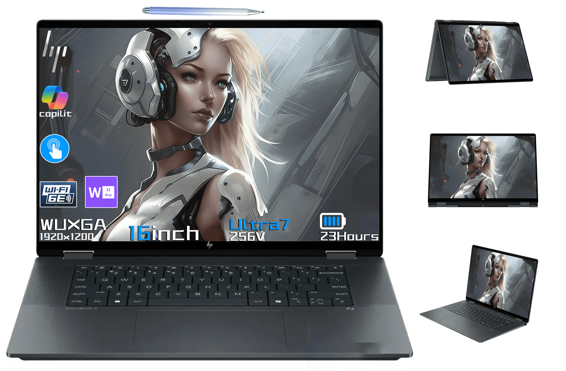 HP Envy 2-in-1 Laptop, OmniBook X Flip 16" FHD+ Touch Copilot+ PC ...