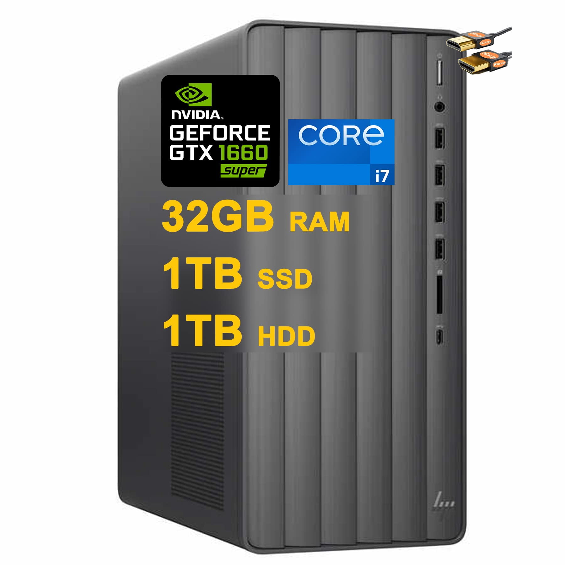 HP Envy Gaming Tower Desktop Computer 11th Generation Intel Octa-Core ...