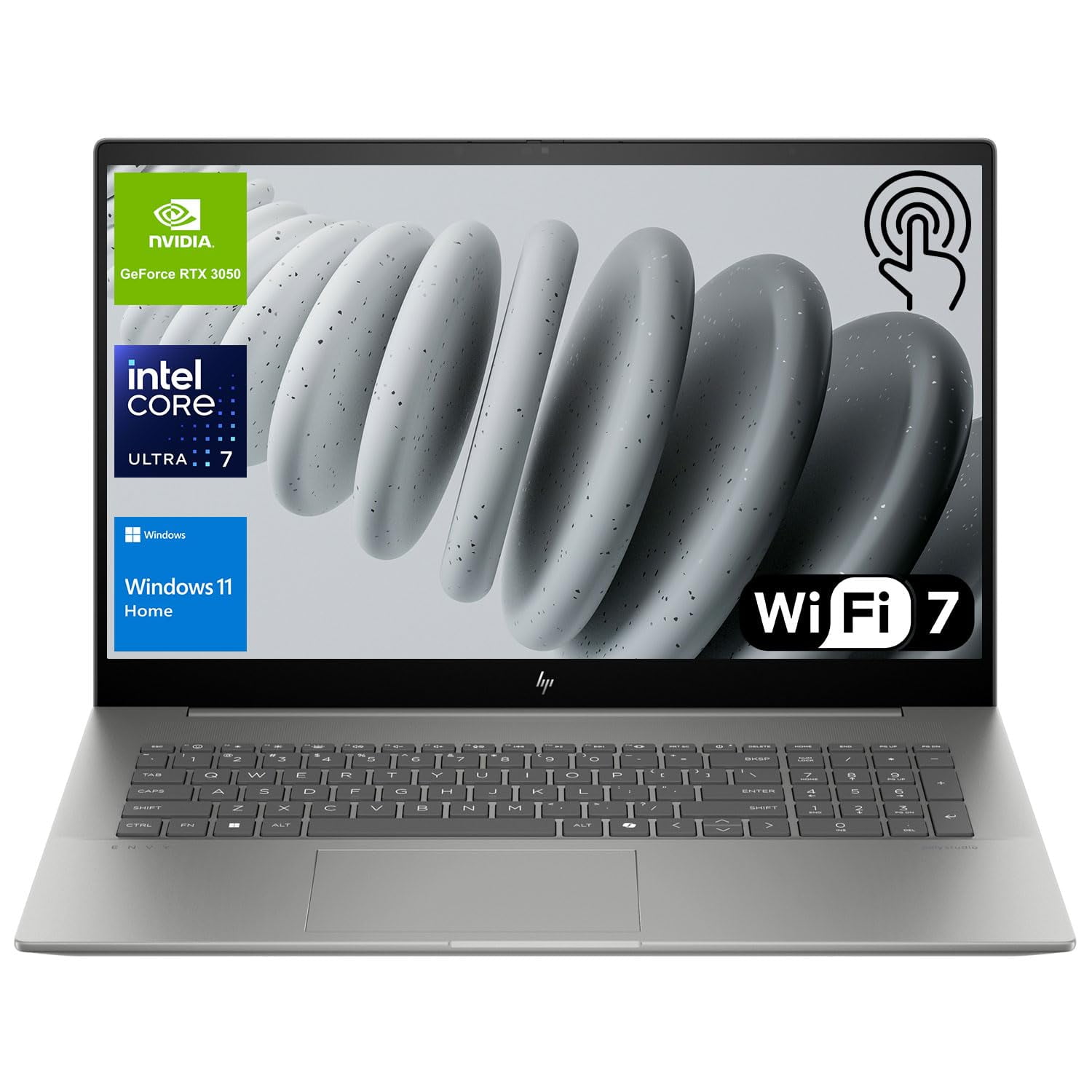 HP Envy Laptop, 17.3" FHD Touchscreen, Intel Core Ultra 7 155U, NVIDIA ...