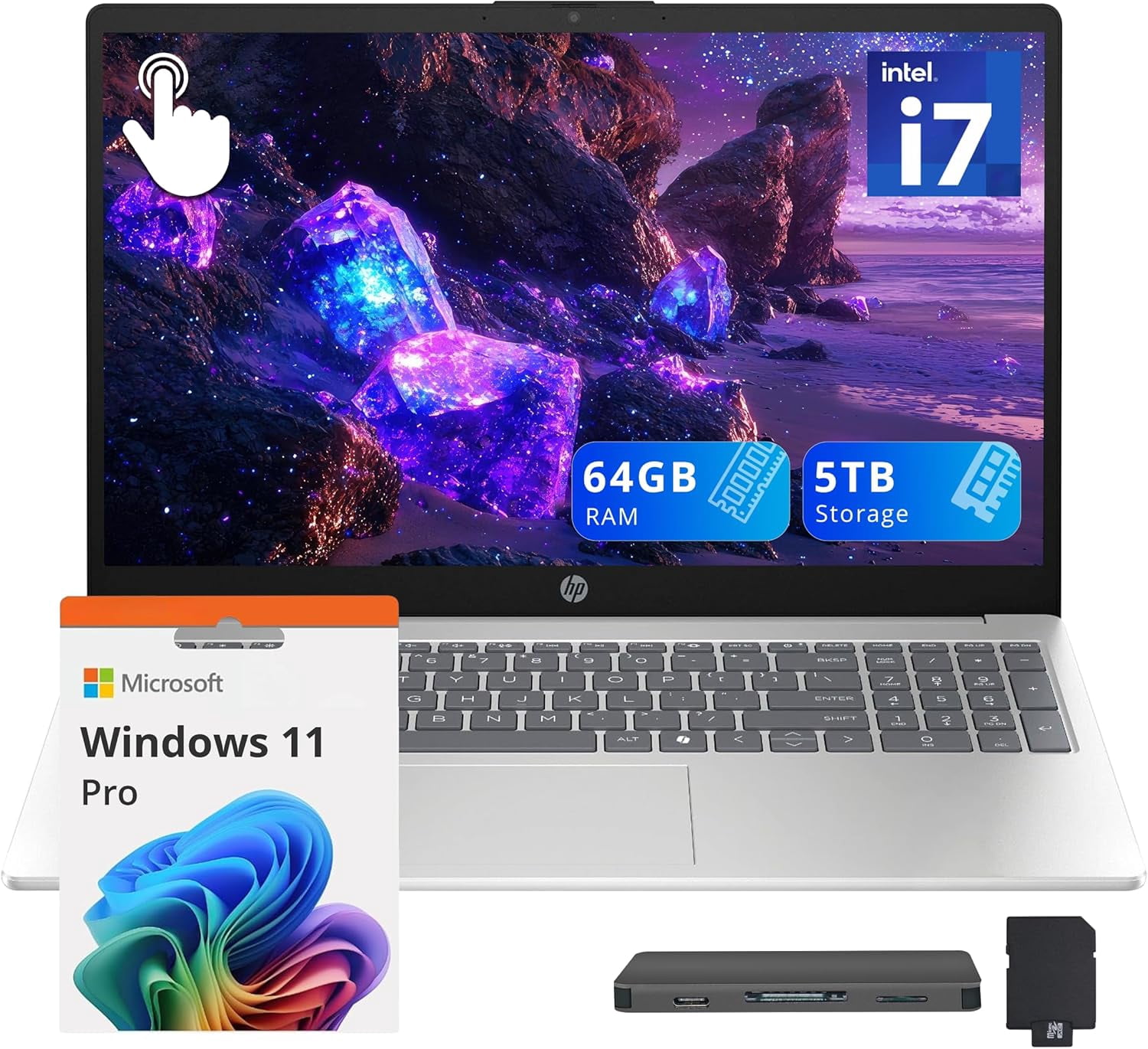 HP Envy Laptop, 17.3" FHD Touchscreen, Intel Core i7-1260P Processor ...