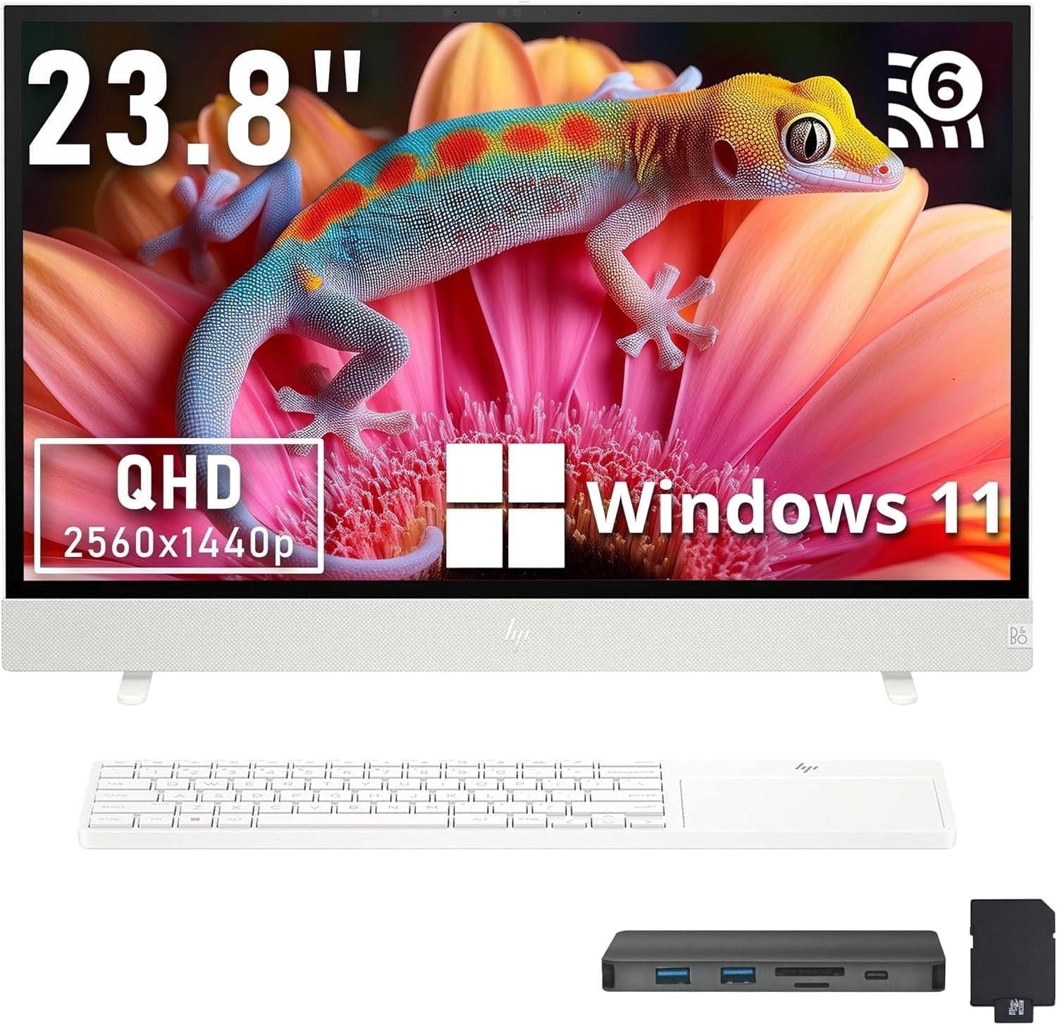 HP Envy Move 23.8" QHD Touch All-in-One Desktop, Intel i5-1335U, 8GB LPDDR5, 1.28TB Storage (1TB ...