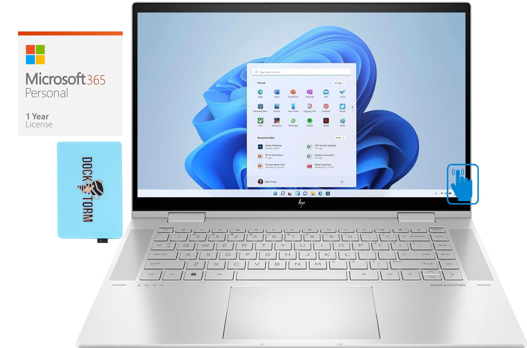 HP Envy x360 15-ew00 Home & Business 2-in-1 Laptop (Intel i5-1235U 10 ...